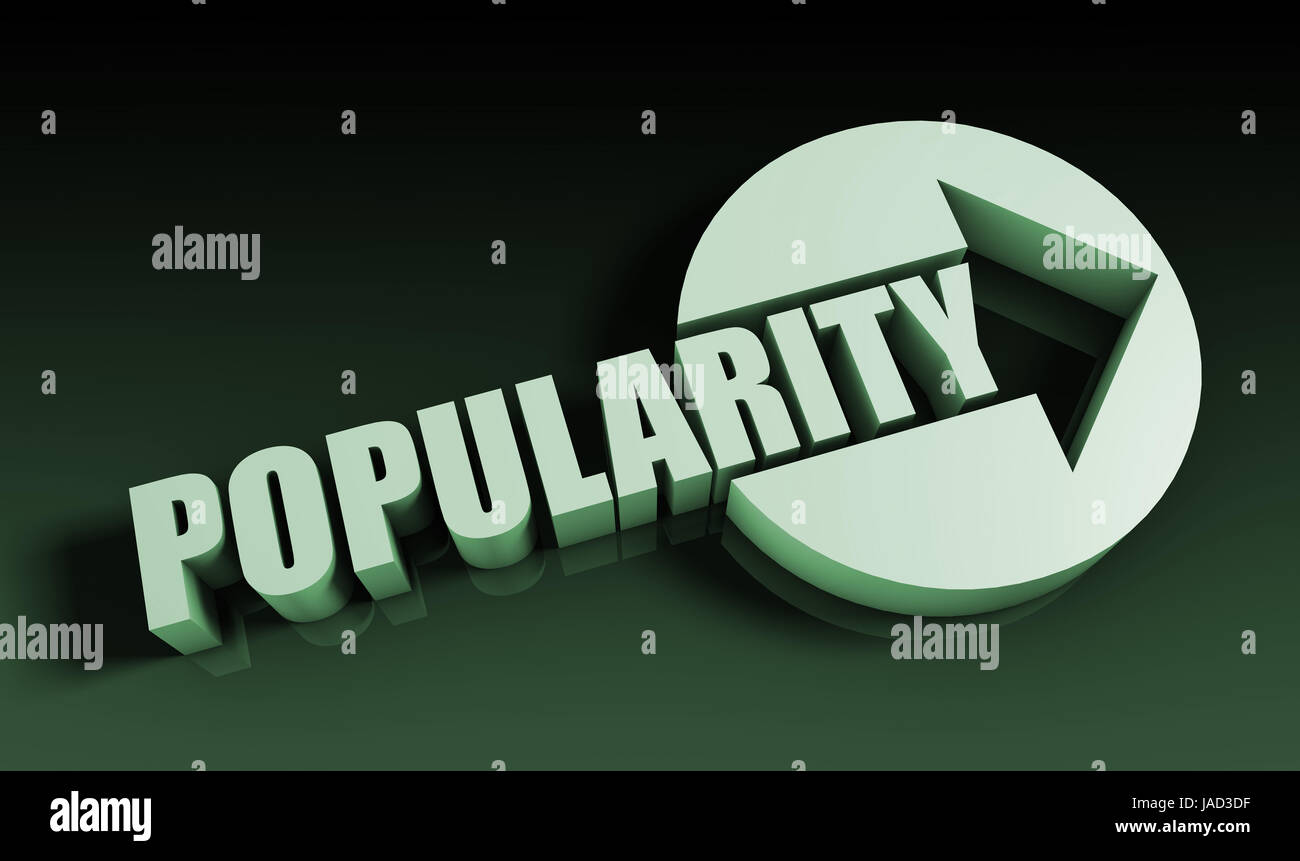 Popularity Concept With an Arrow Going Upwards 3D Stock Photo - Alamy