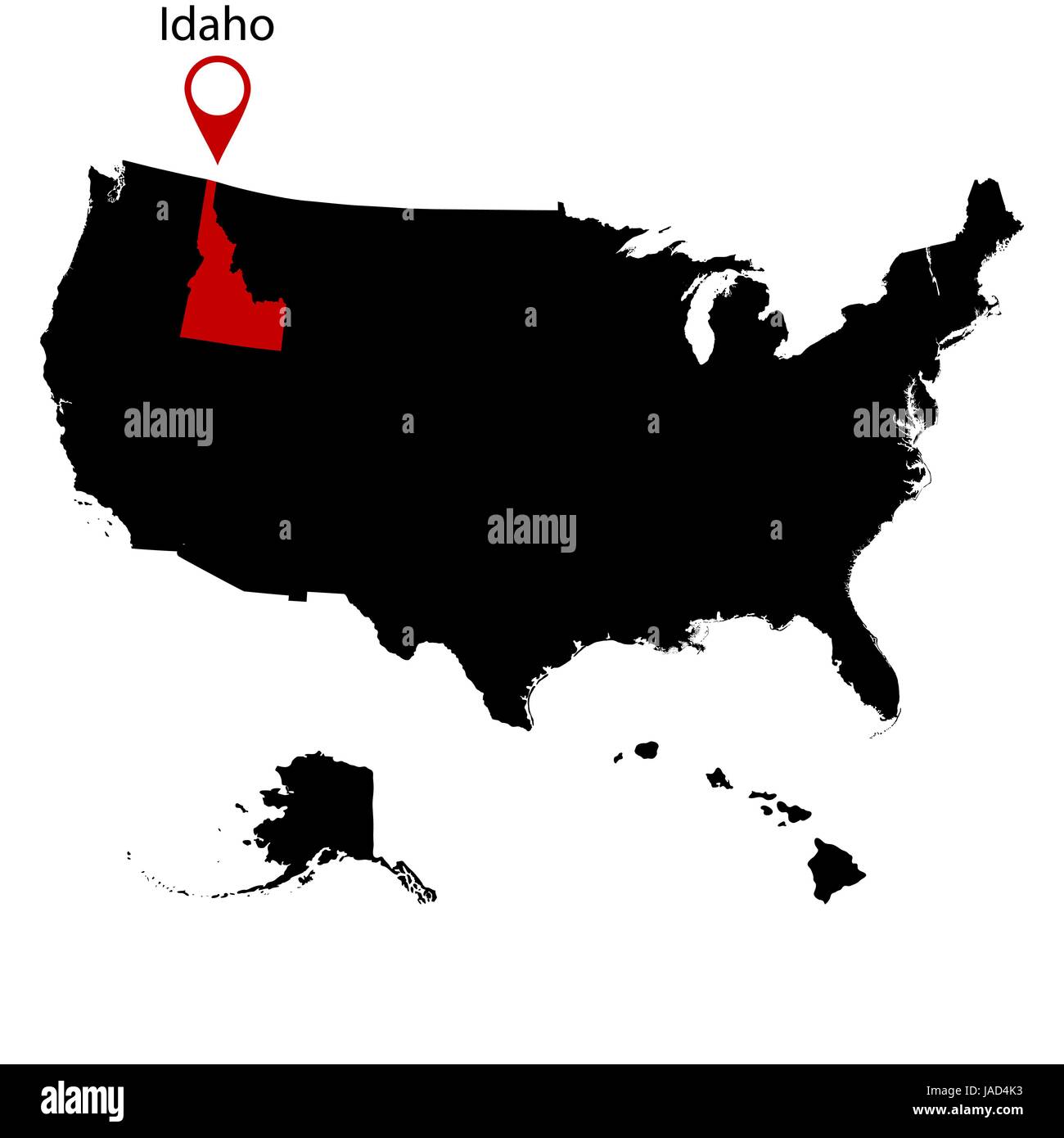Idaho state map hi-res stock photography and images - Alamy