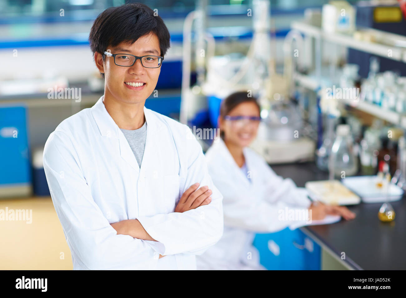 Portrait of Laboratory Scientist in the lab Looking at camera Stock ...