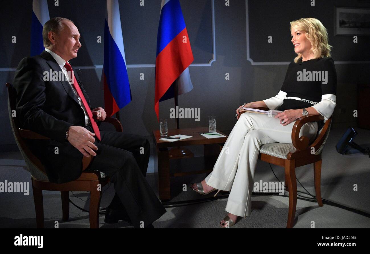 Russian President Vladimir Putin during an interview with television ...