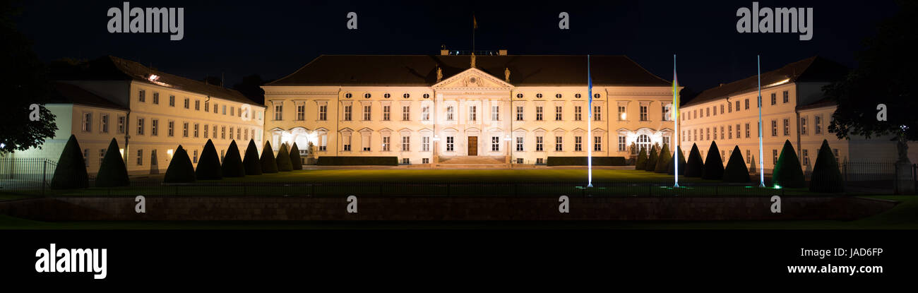 berlin,bellevue castle,at night Stock Photo - Alamy