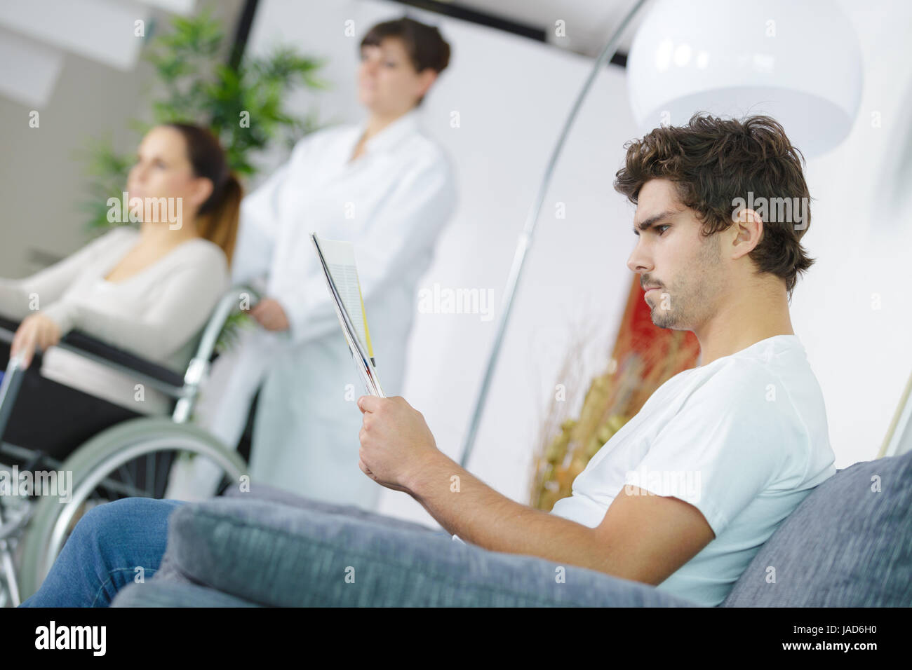 waiting for the next call Stock Photo - Alamy