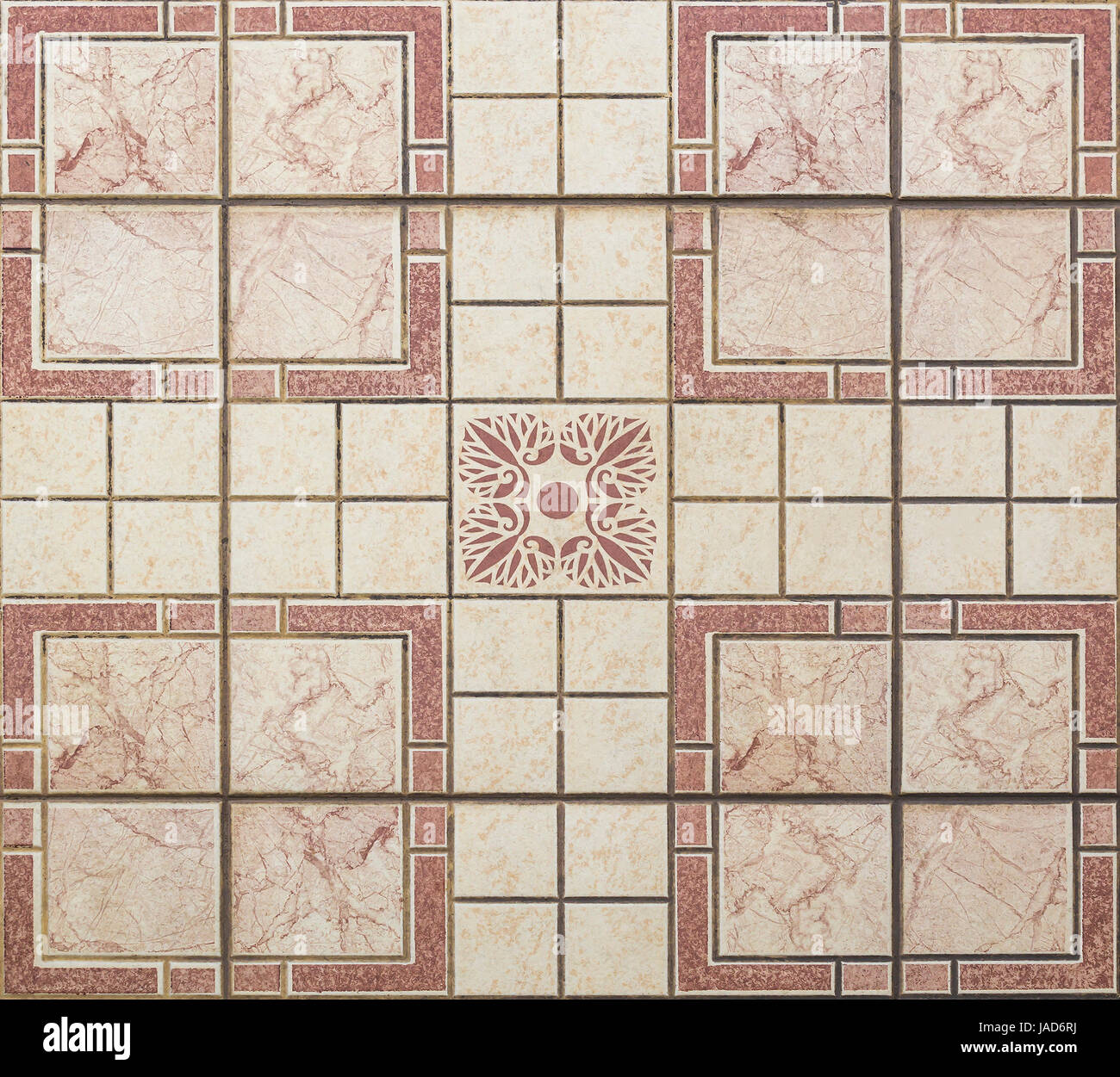 Closeup pattern of old seamless floor tiles Stock Photo - Alamy