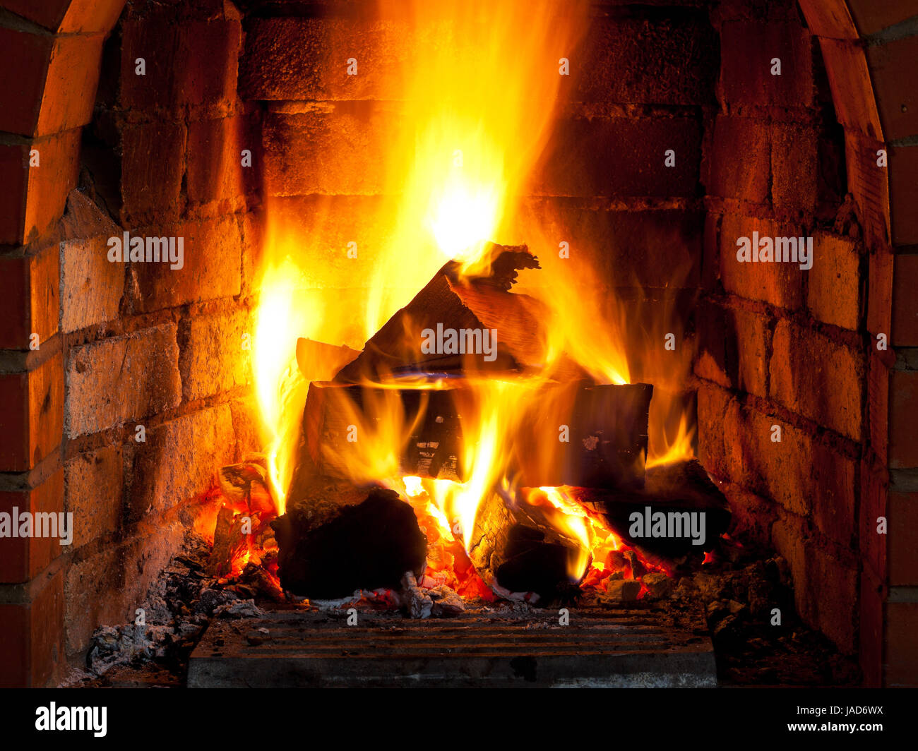 Decorative fireplace with open fire hi-res stock photography and images ...