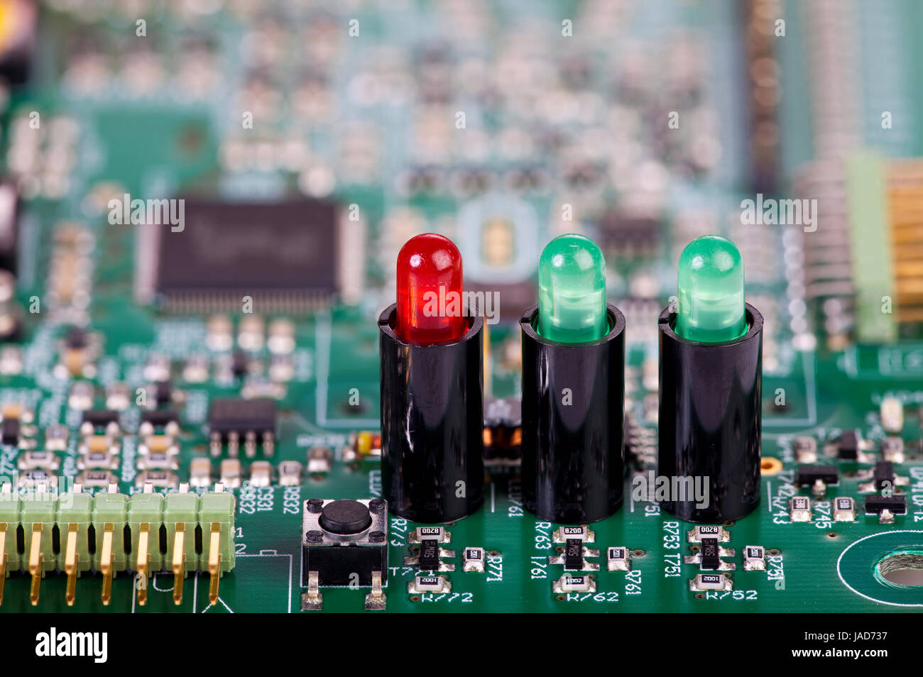 Platine mit 3 LED Stock Photo - Alamy