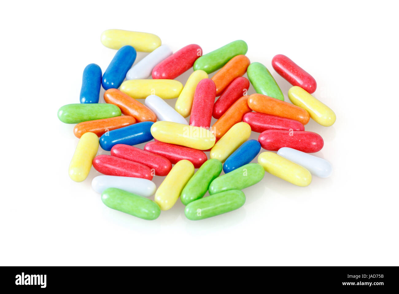 close up of colorful licorice unsorted sweets on white background Stock ...