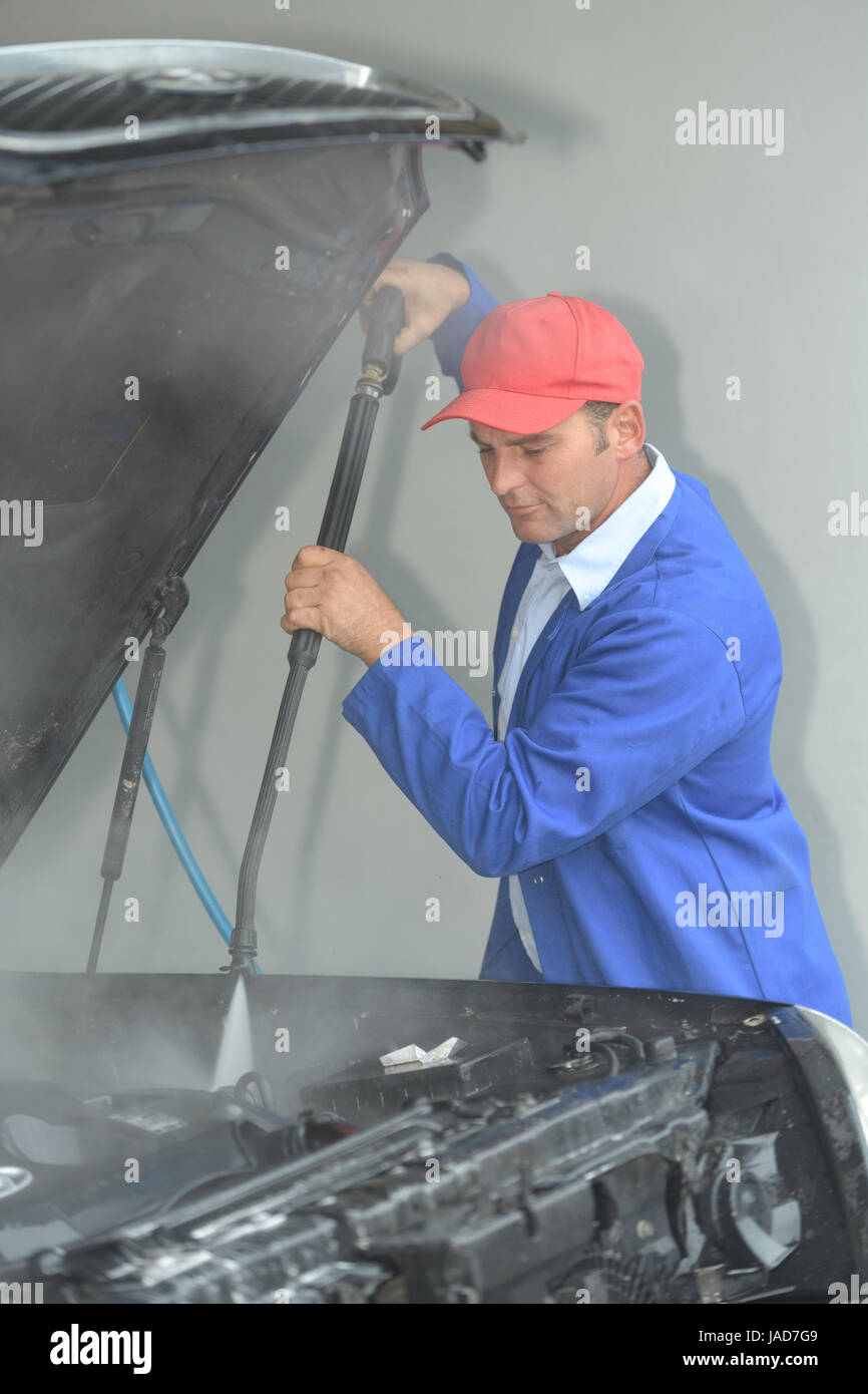 complete car cleaning Stock Photo - Alamy