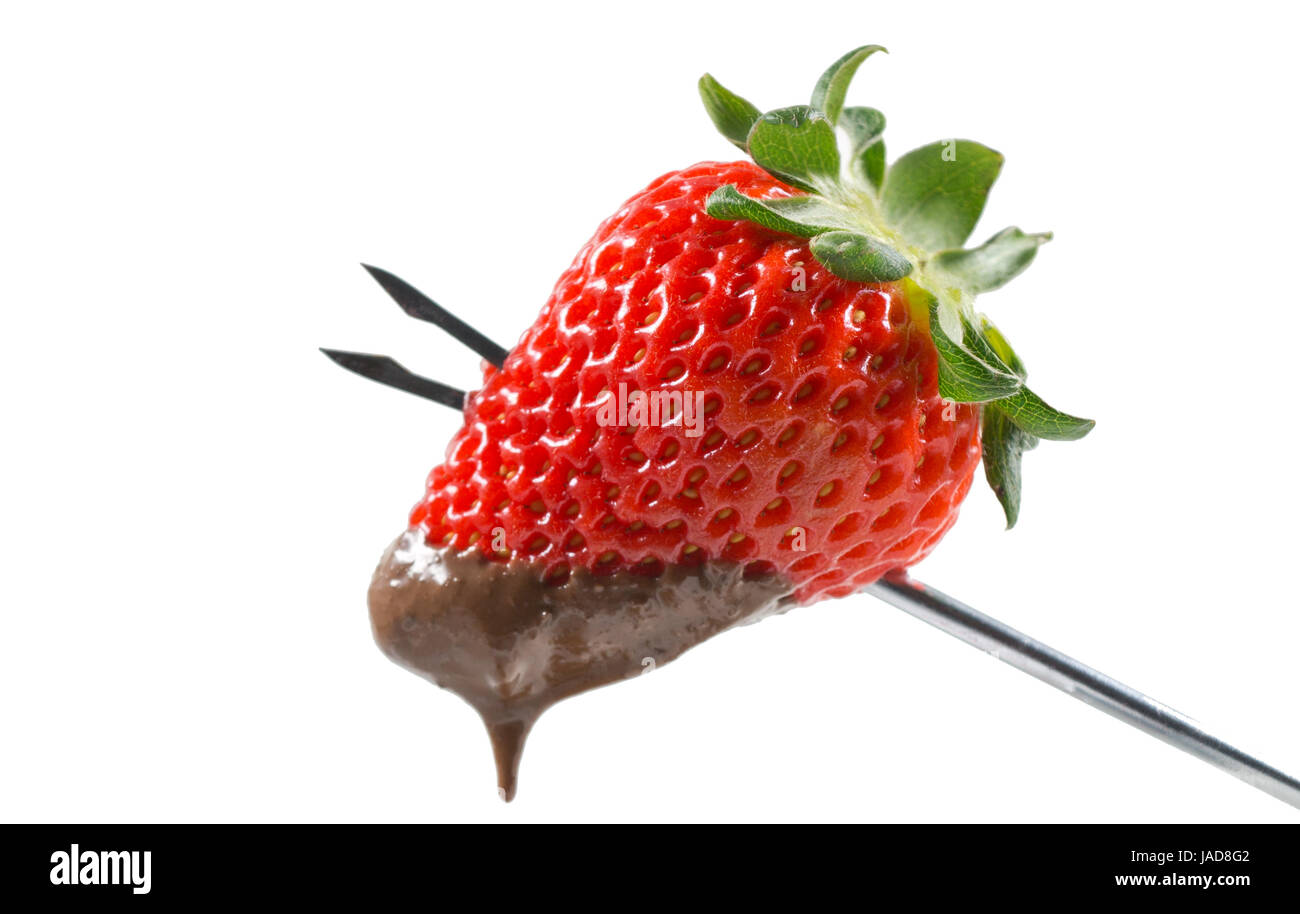 peeled strawberry with chocolate Stock Photo - Alamy