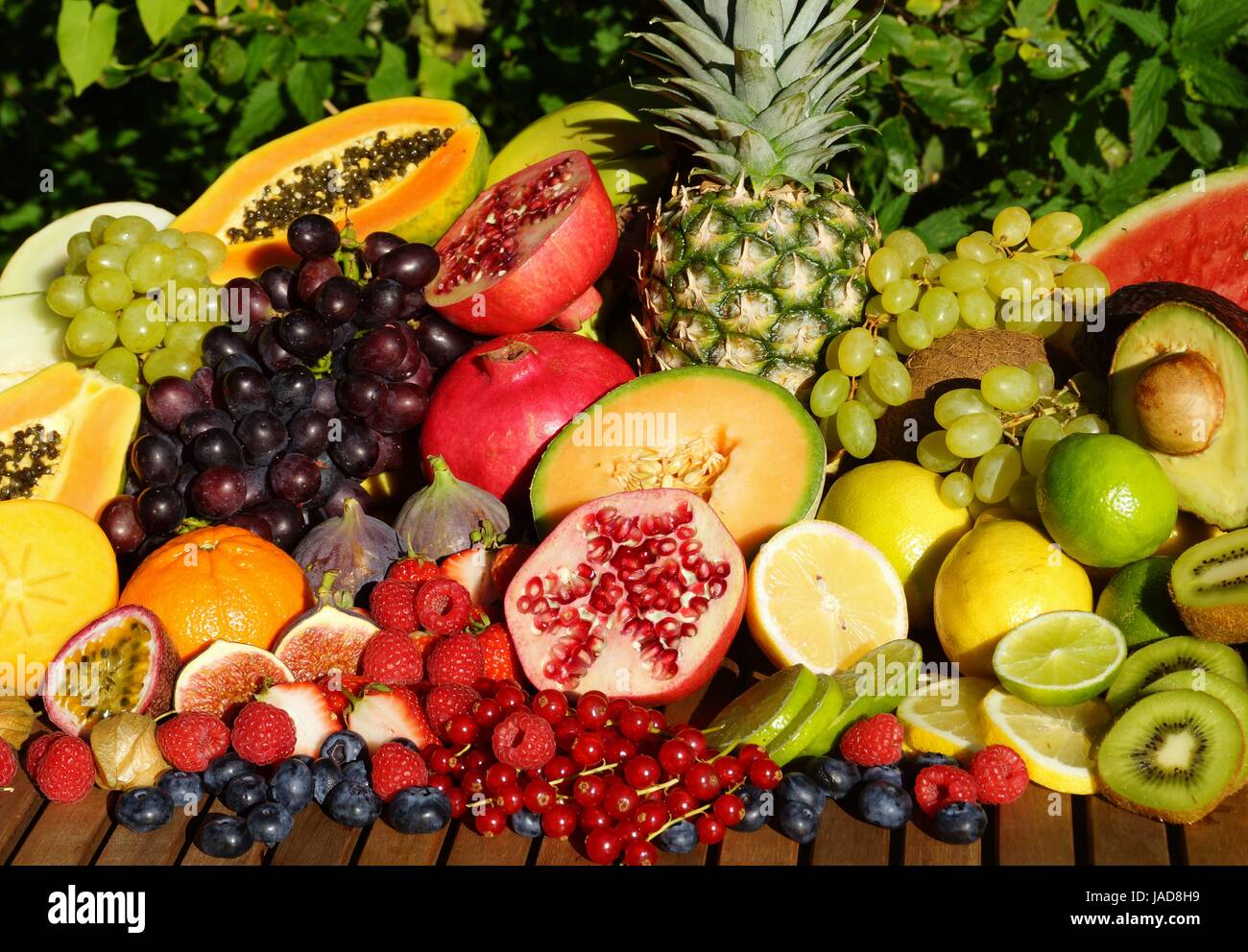 tropical fruit mixture Stock Photo - Alamy