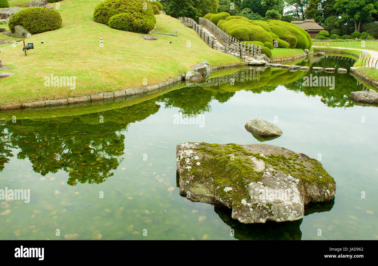 Zen stone path in a Japanese Garden Stock Photo - Alamy