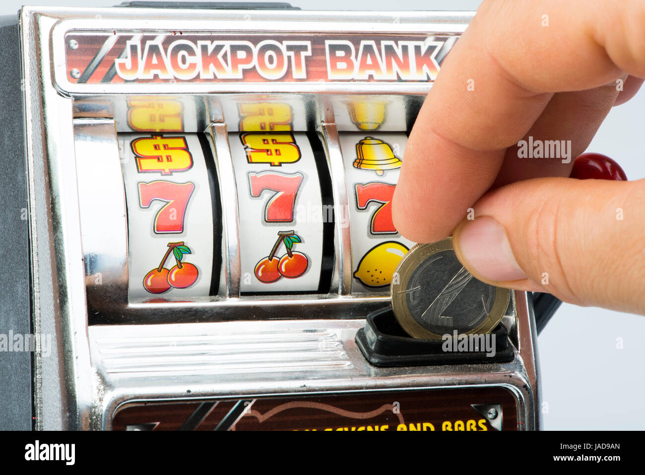 Jackpot machine coins hi-res stock photography and images - Alamy