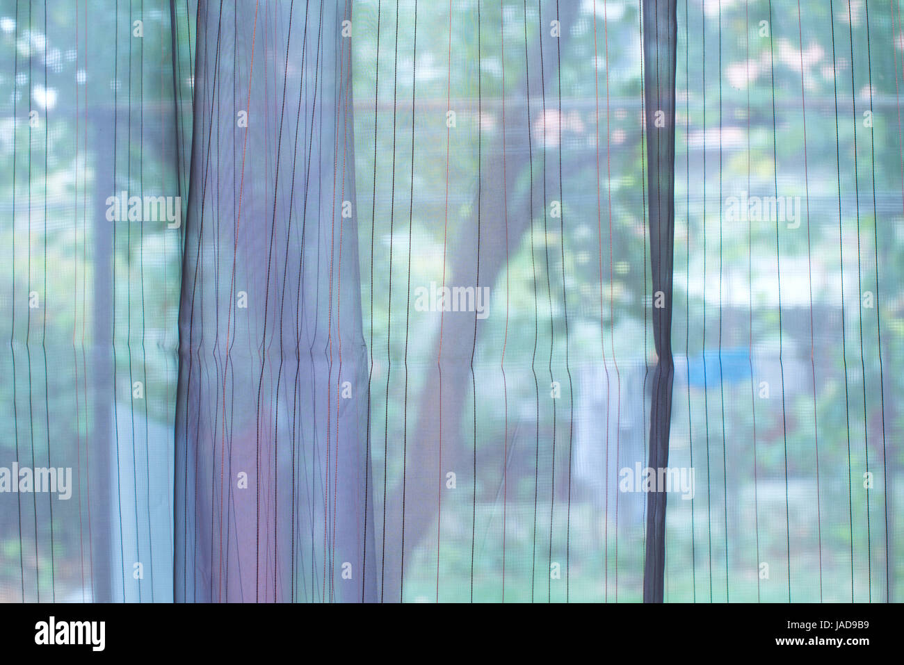 Transparent curtain on window. Curtain background Stock Photo - Alamy