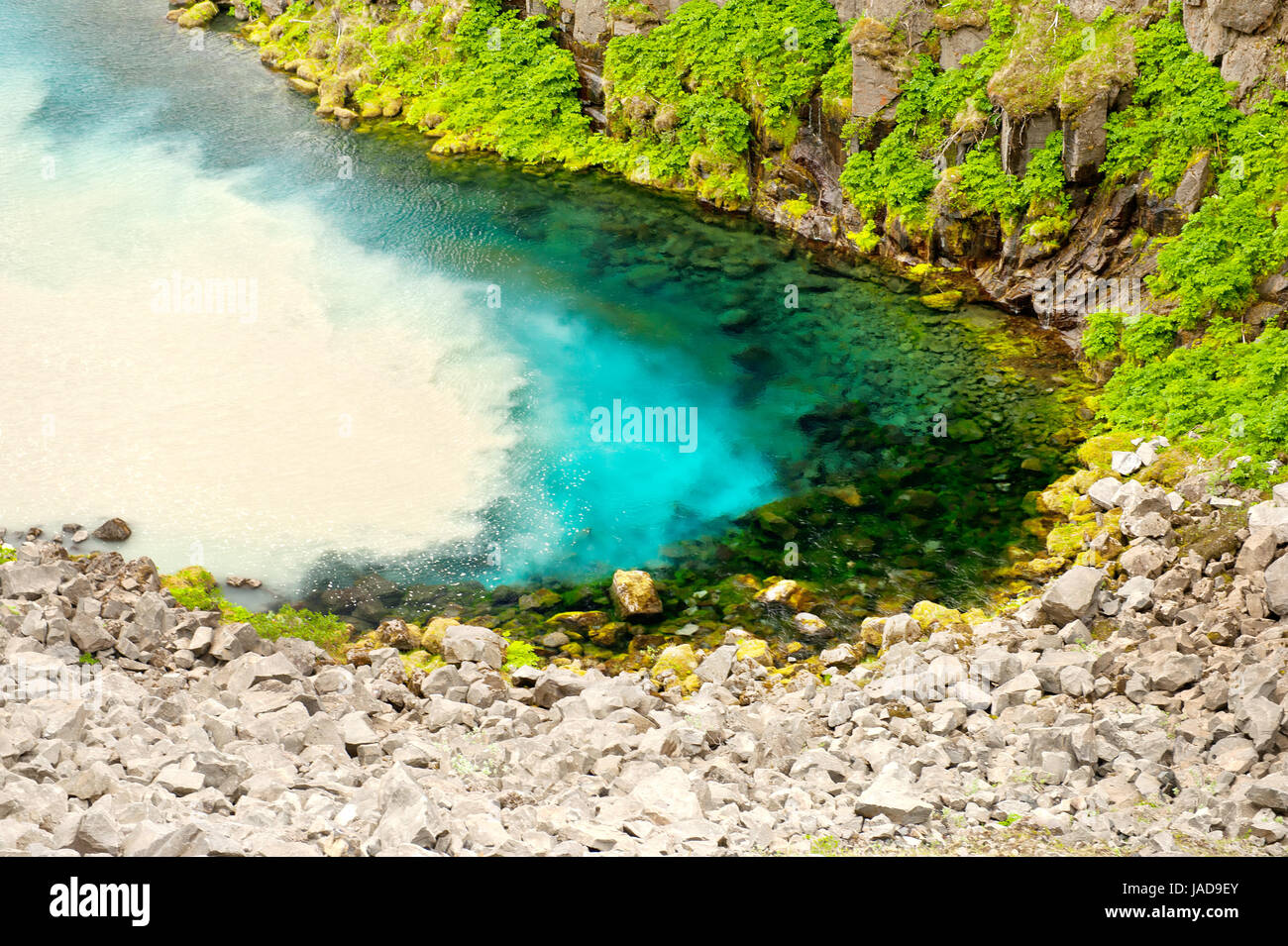 Clear and clean spring water from the mountains is being mixed with ...