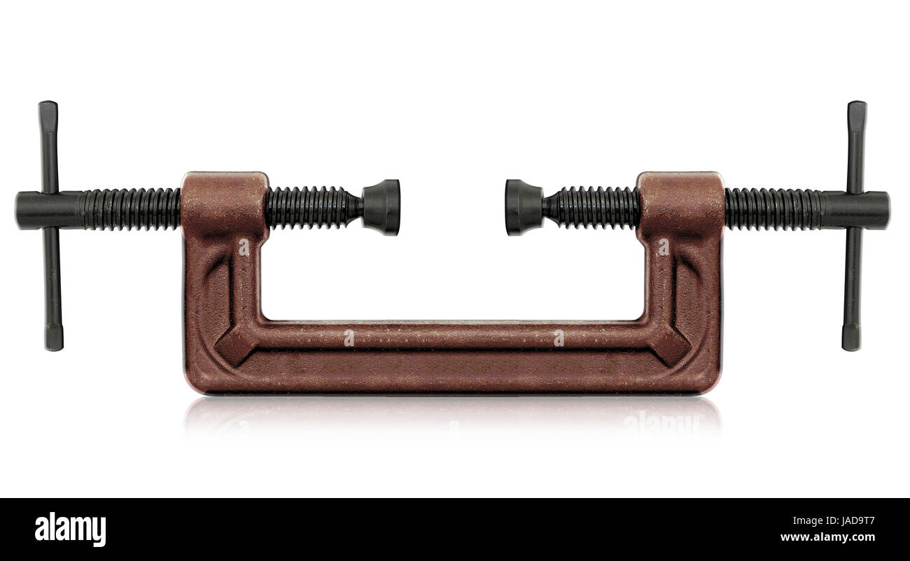 horizontal hand vise c-clamp for industrial use. (with clipping work ...