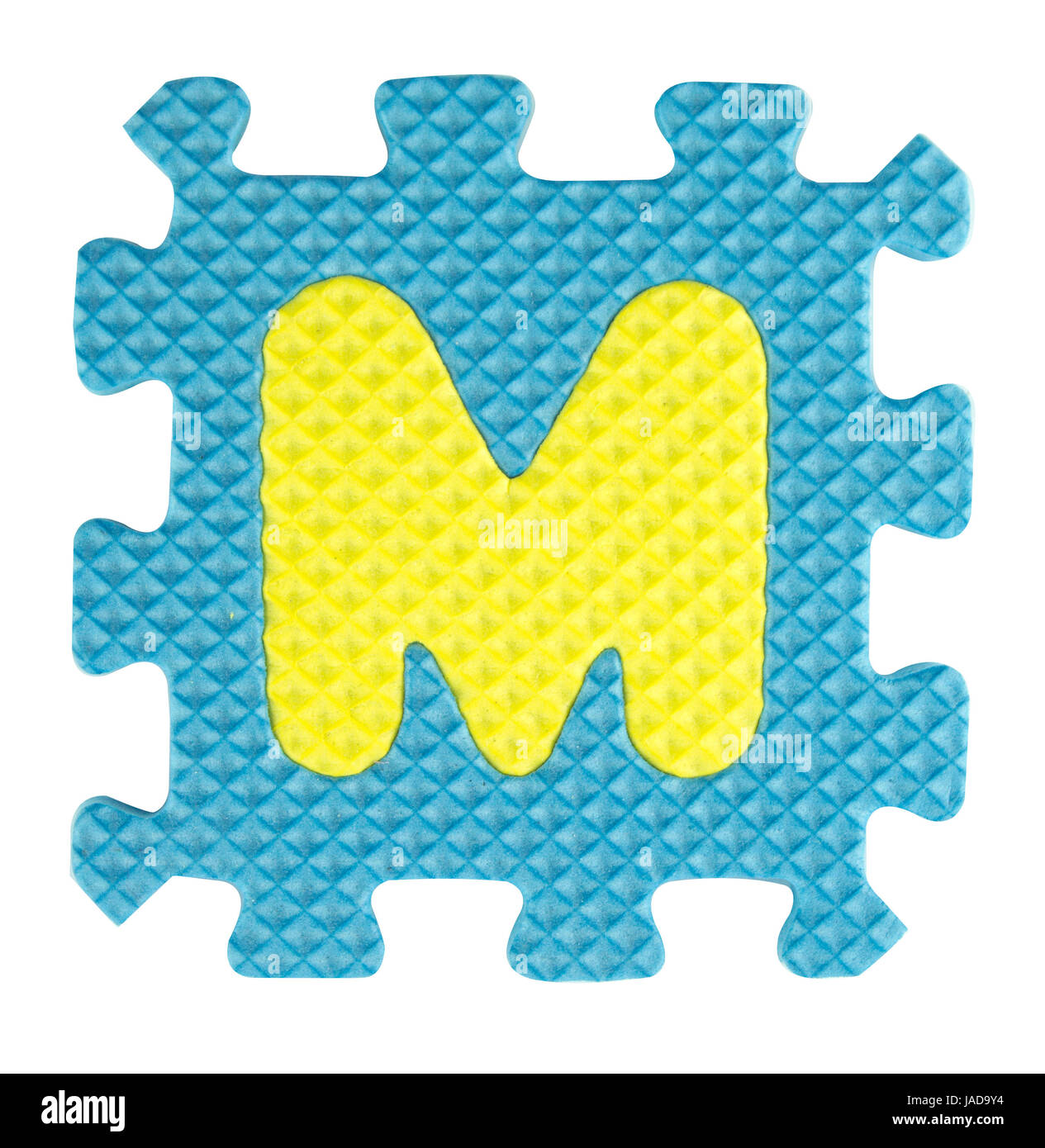 M letter, Alphabet puzzle isloated on white background , with clipping ...
