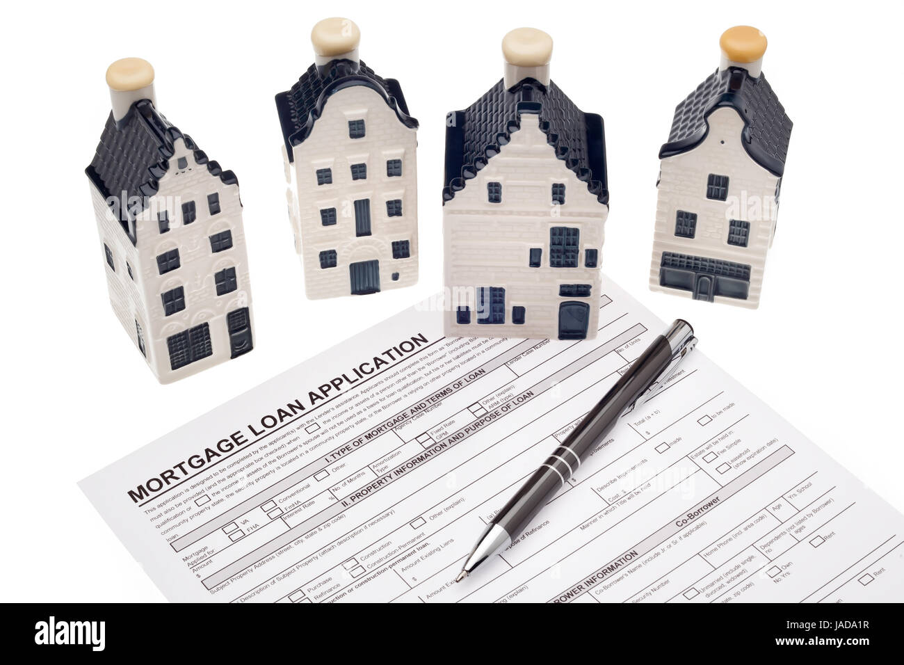 House with mortgage loan application Real estate investment and finance ...