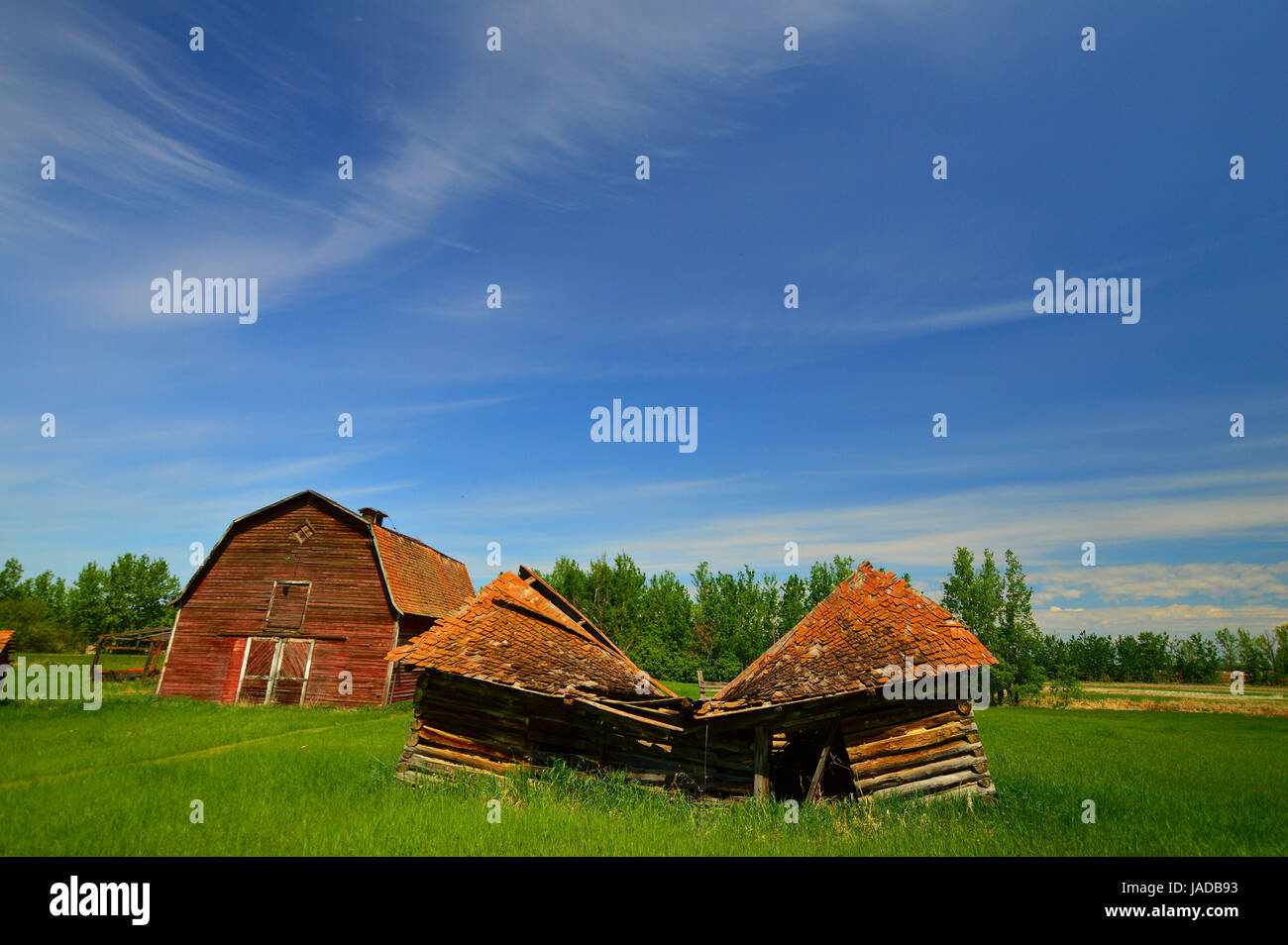 Pictures of canadian prairie derelict farms hi-res stock photography ...