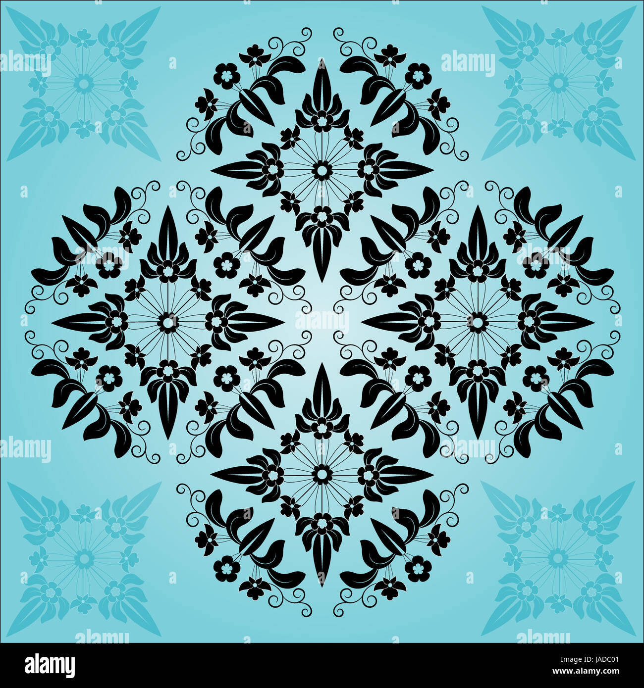 the ethnic composition of the blue motifs created Stock Photo - Alamy