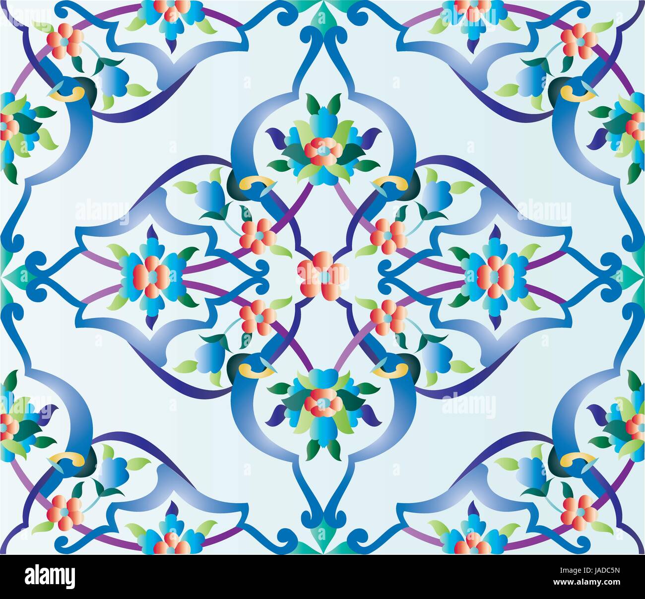 an episode of a traditional Ottoman tile pattern Stock Photo - Alamy