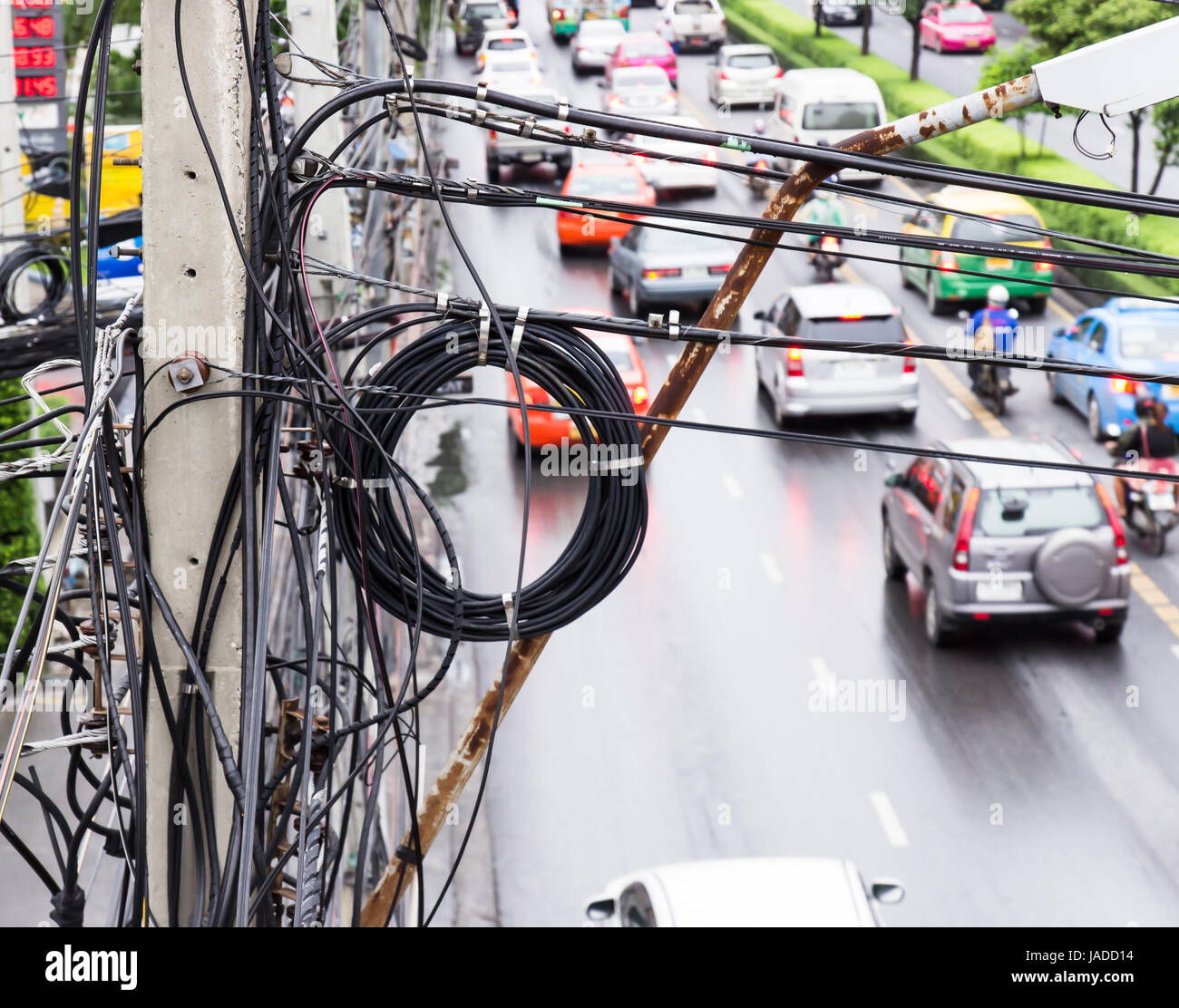 Kathmandu nepal wire wiring electric chaos hi-res stock photography and ...