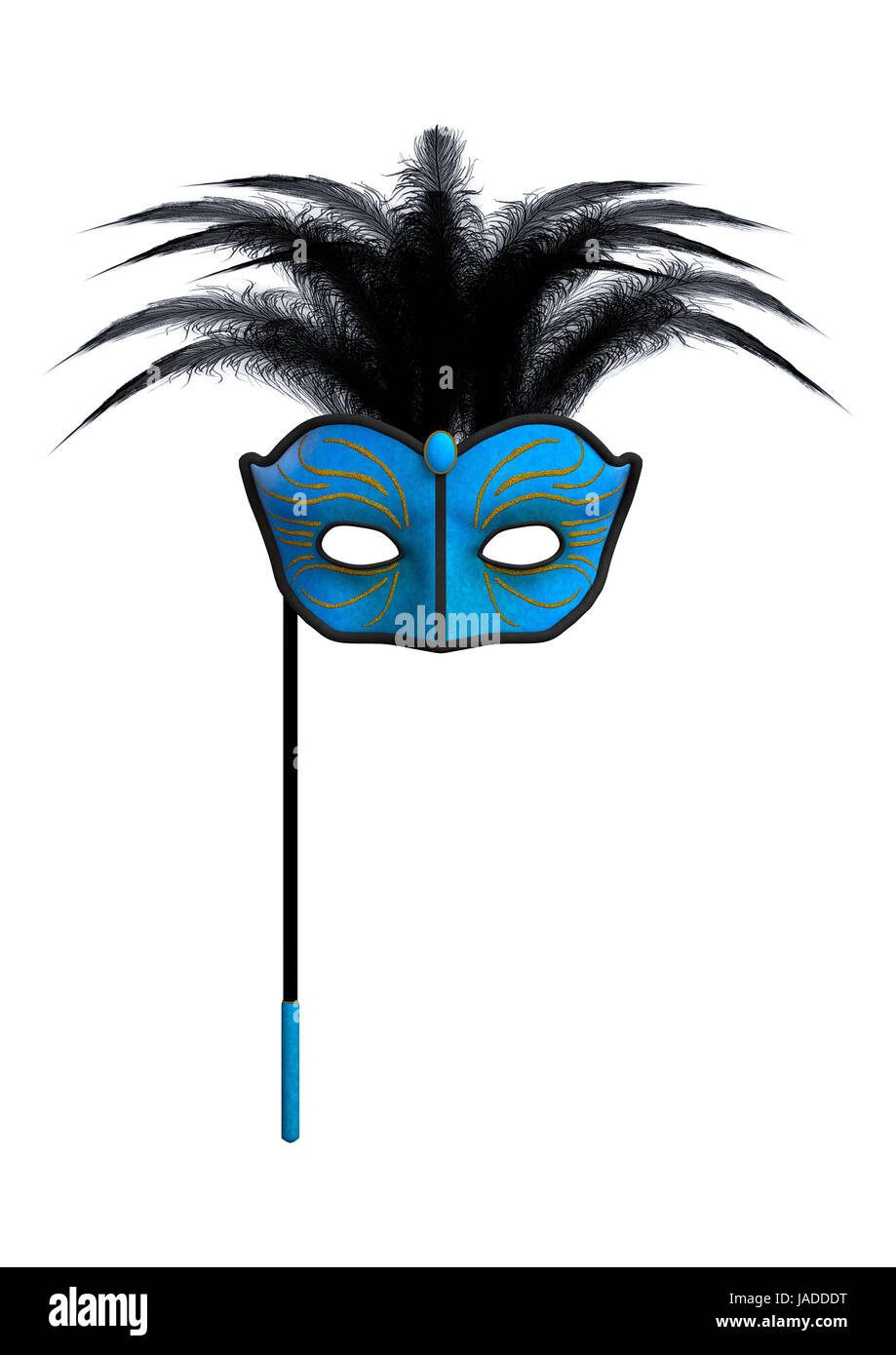 3D digital render of a masquerade mask isolated on white background ...