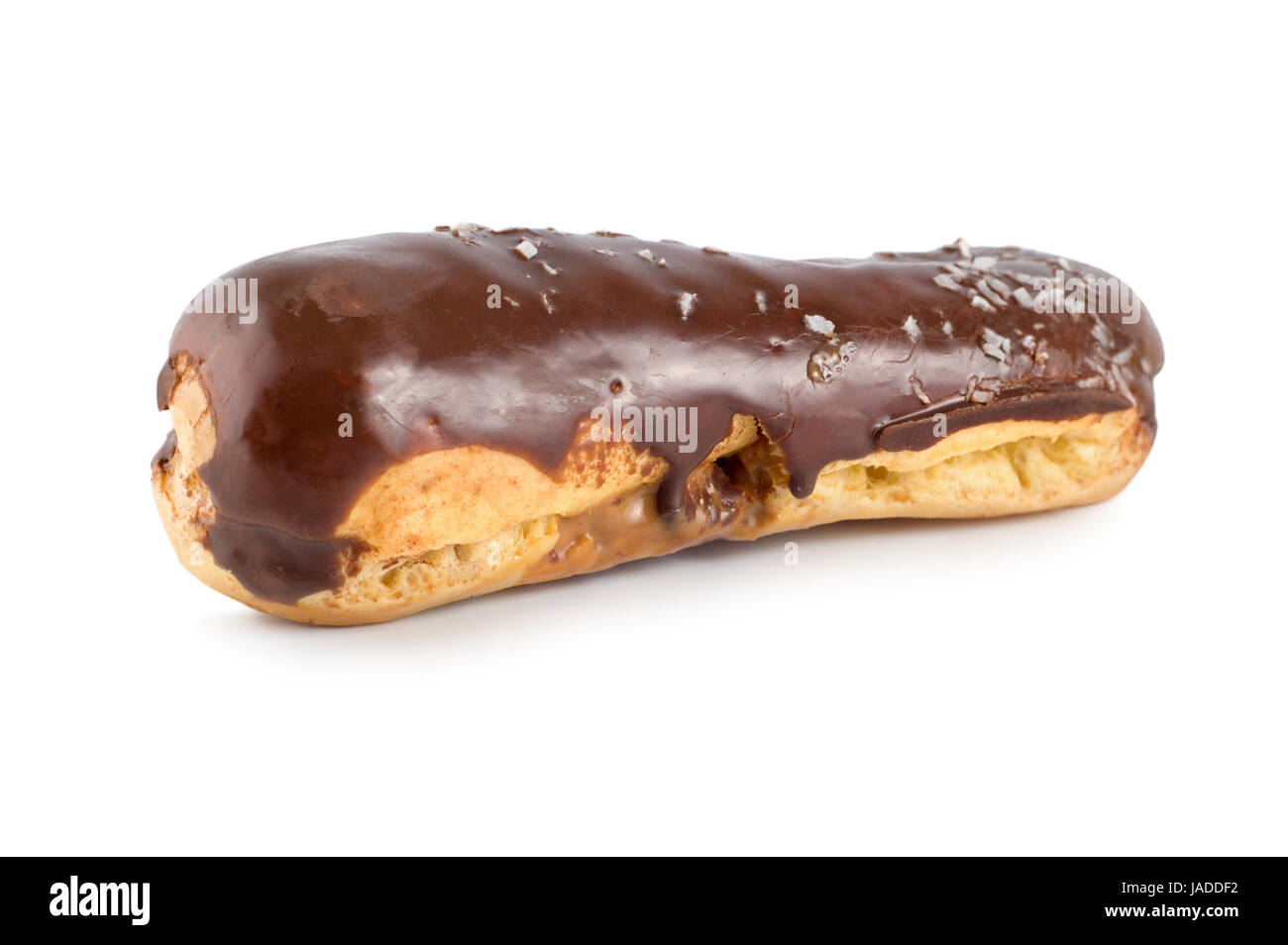 Chocolate eclair isolated on a white background Stock Photo - Alamy