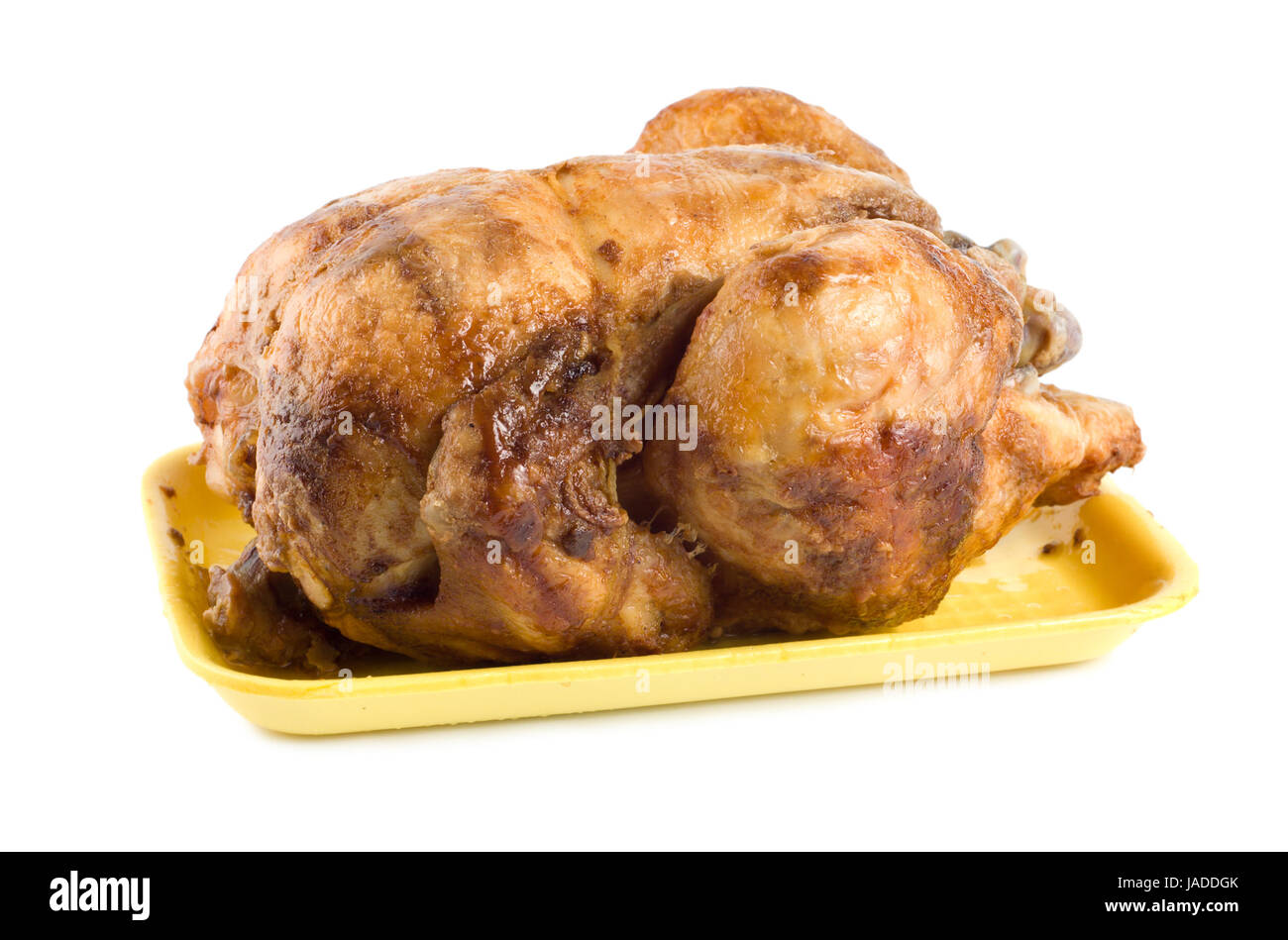 Fried chicken on a plate isolated on white background Stock Photo - Alamy