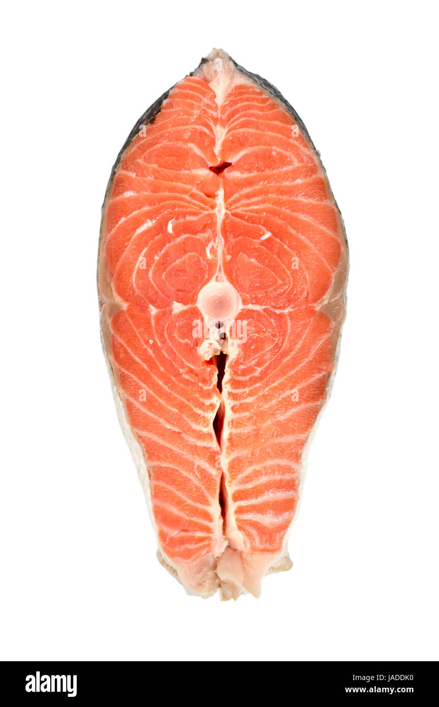 Salmon isolated on white background Stock Photo - Alamy