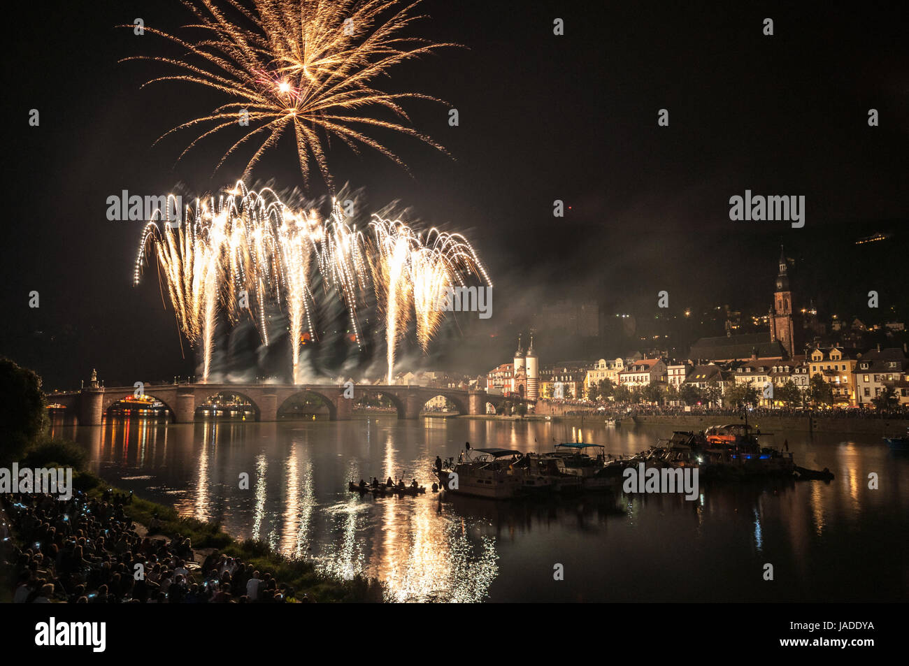 fireworks at the event Heidelberg Castle Illumination Stock Photo - Alamy