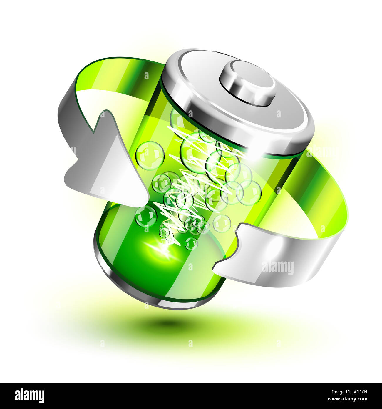 Green battery full charge icon hi-res stock photography and images - Alamy