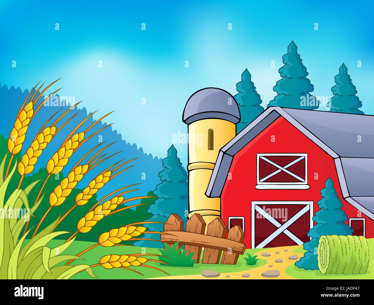 Autumn farm theme picture illustration hi-res stock photography and ...