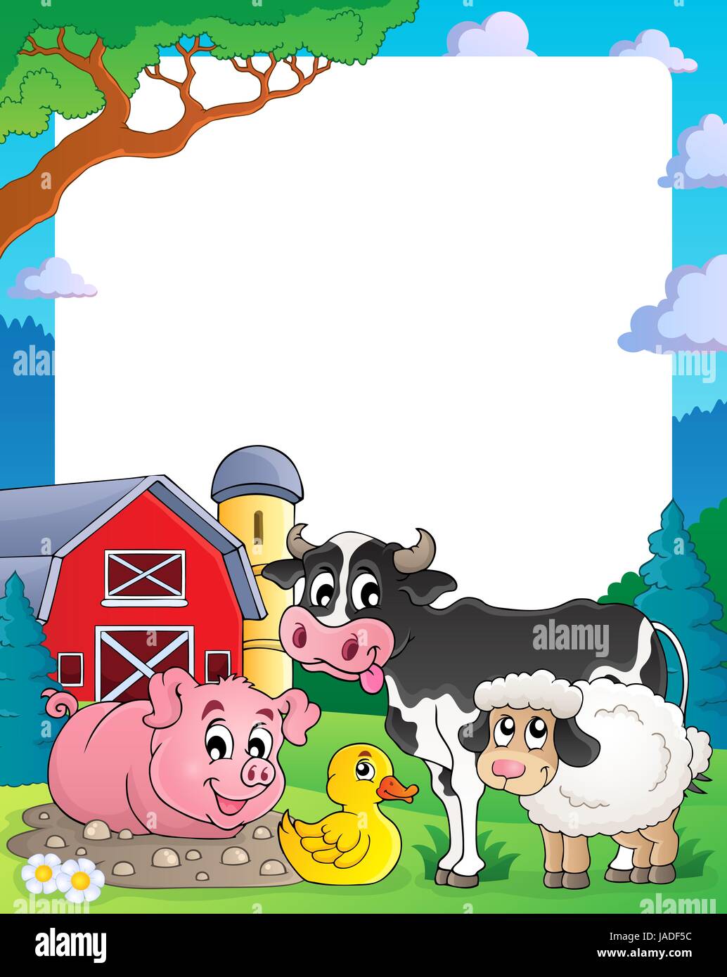 Farm theme frame 2 - picture illustration Stock Photo - Alamy