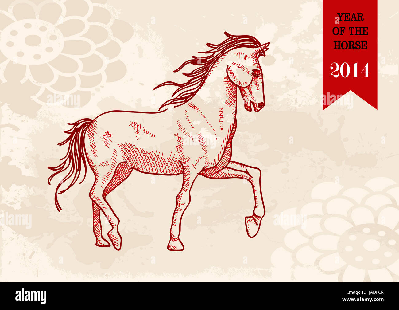 Chinese New Year Horse Drawing