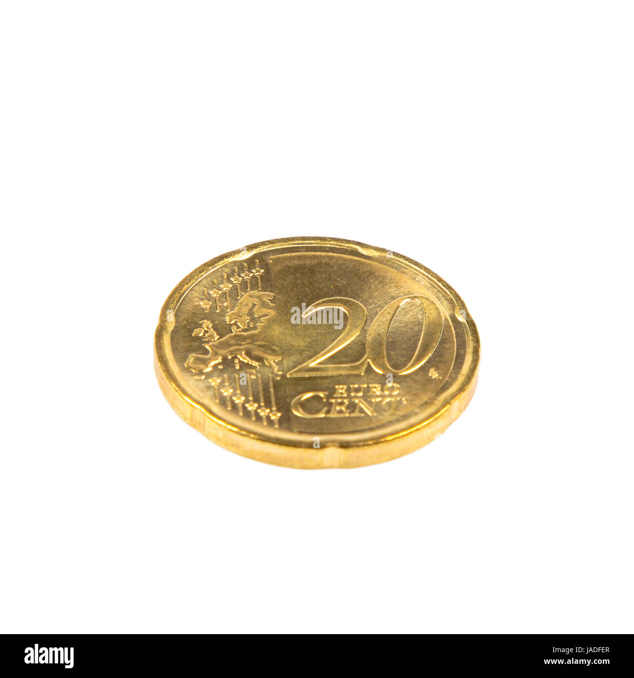 20 cent münze freigestellt auf weißem Hintergrund - 20 Cent coin ...