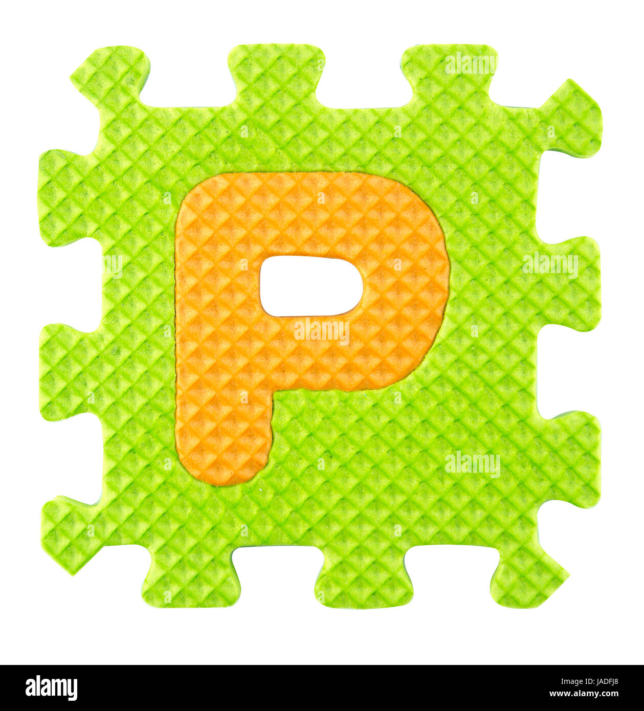 P letter, Alphabet puzzle isloated on white background , with clipping ...