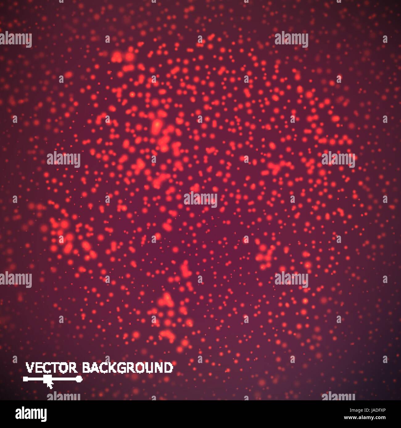Bright Dotted Background Vector. Geometric Flash. Glowing Red Backdrop ...