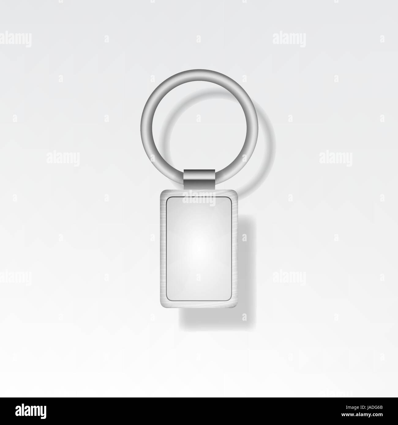 Template Metal Keychain Vector. Realistic Illustration. Key Chain ...