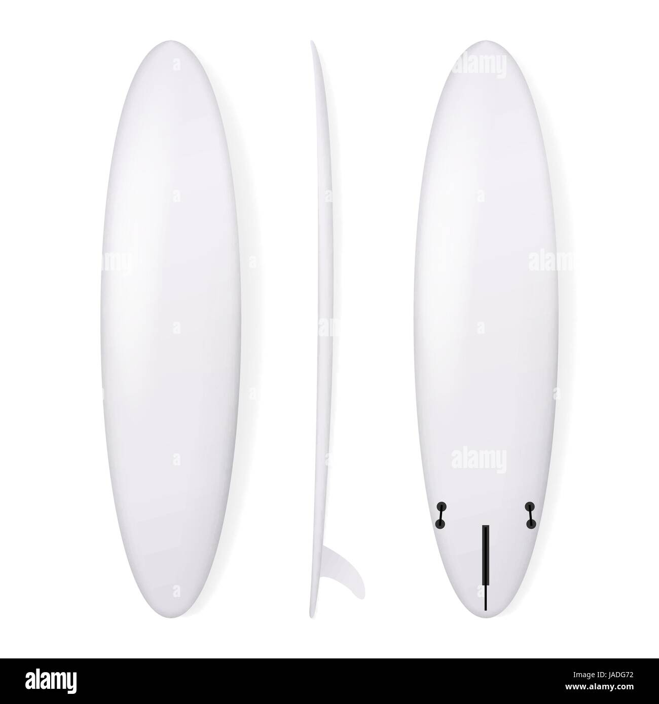 Realistic Surfboard Vector. Blank Of Surfing Board Isolated On White ...