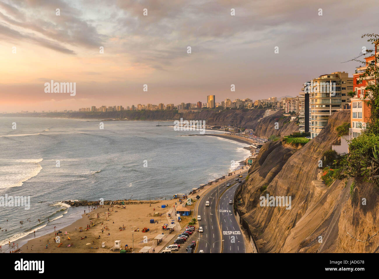 The Pacific coast of Miraflores in Lima, Peru Stock Photo - Alamy