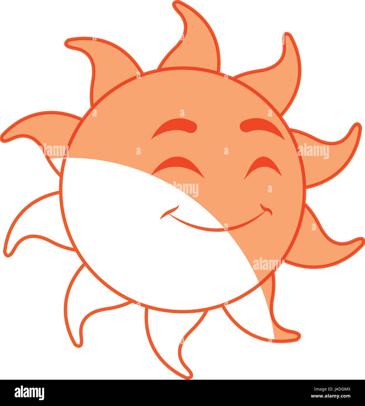 smiling funny cartoon sun with Stock Vector Image & Art - Alamy