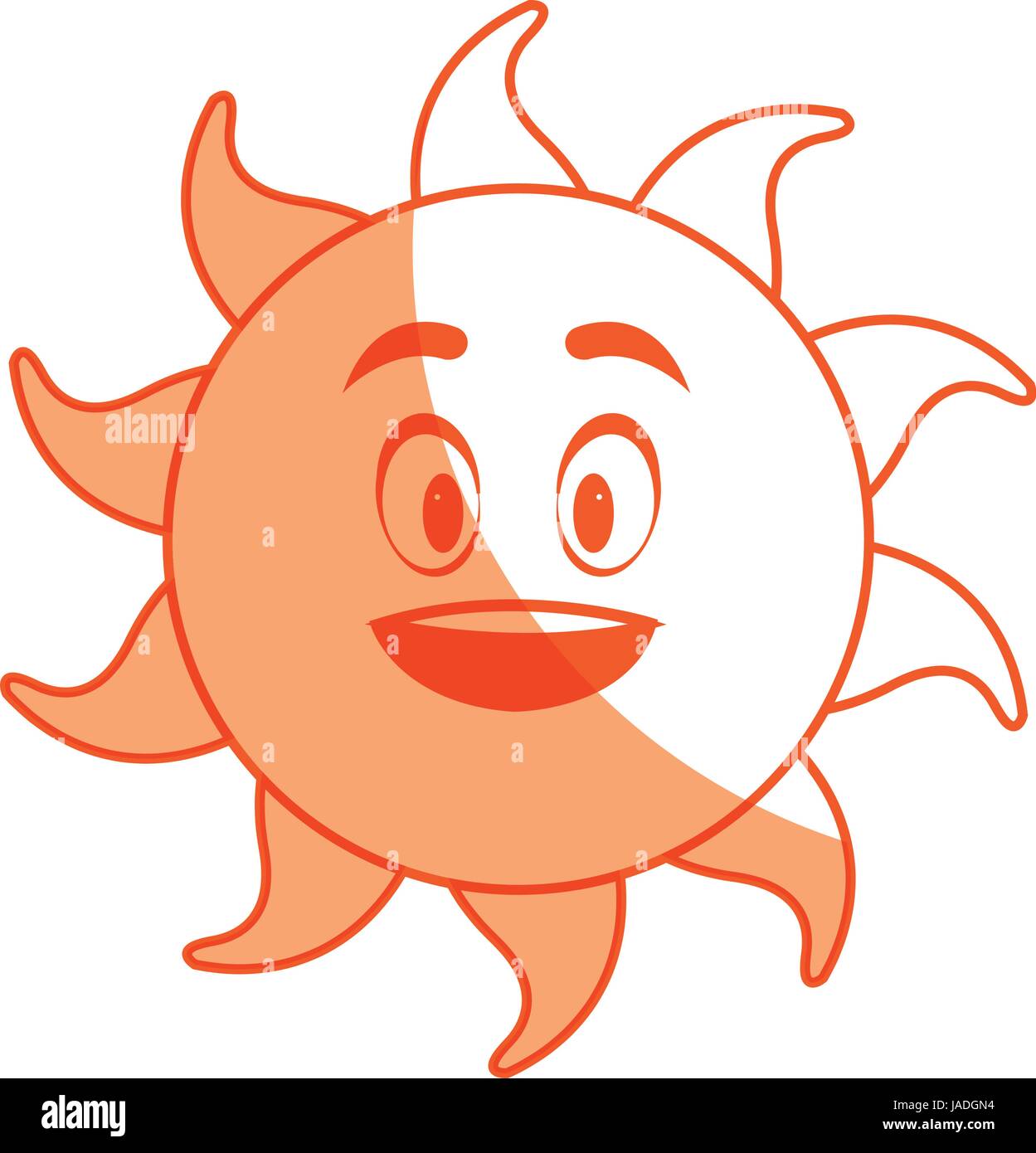 smiling funny cartoon sun with Stock Vector Image & Art - Alamy