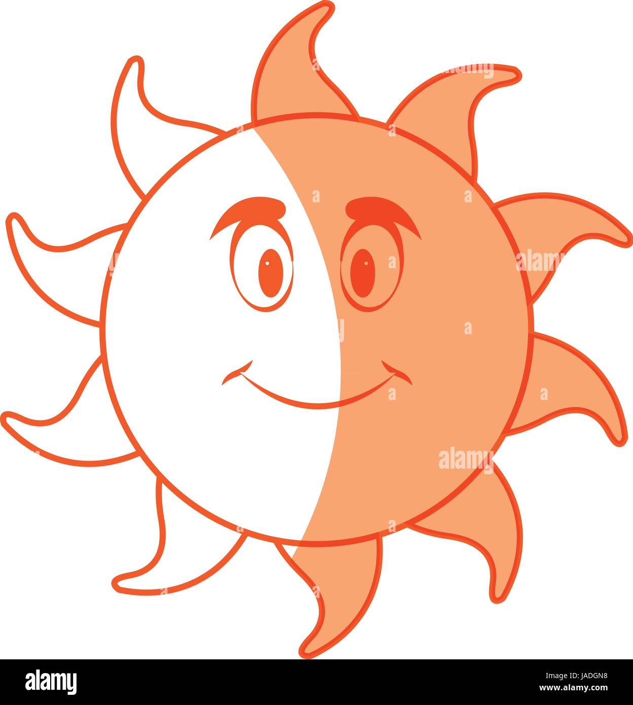 smiling funny cartoon sun with Stock Vector Image & Art - Alamy