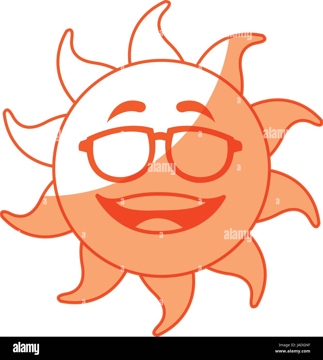 smiling funny cartoon sun with Stock Vector Image & Art - Alamy