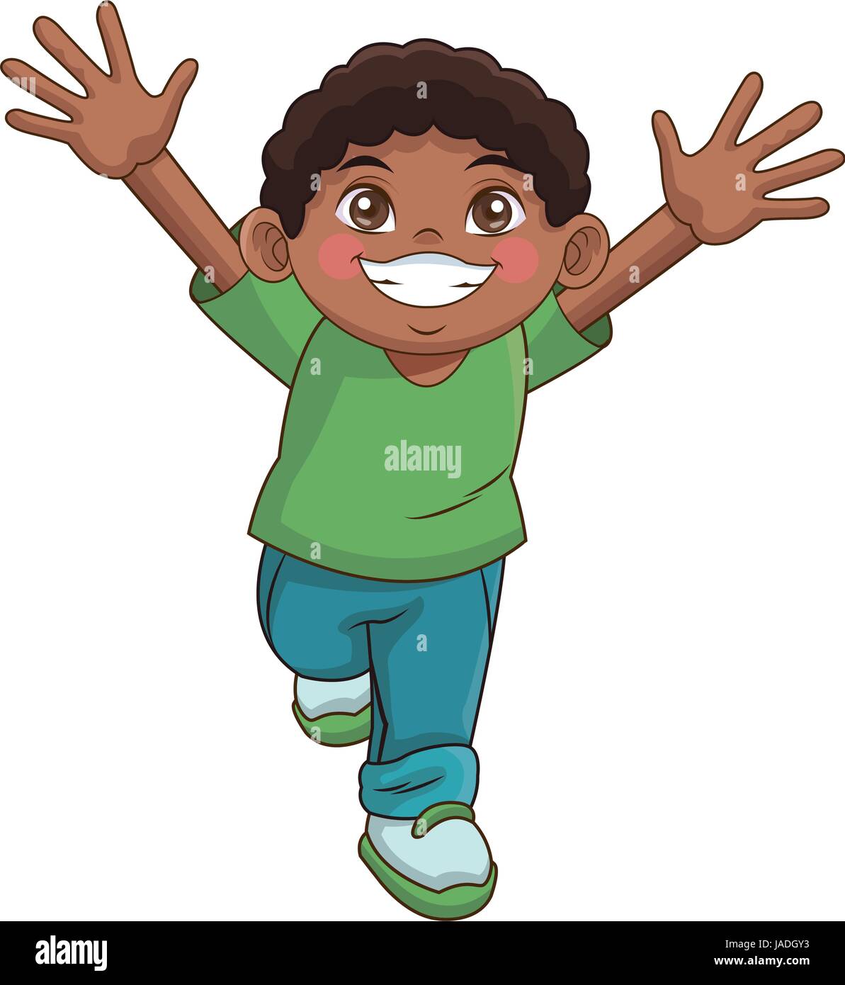 happy boy cartoon kid emotion smile image Stock Vector Image & Art - Alamy