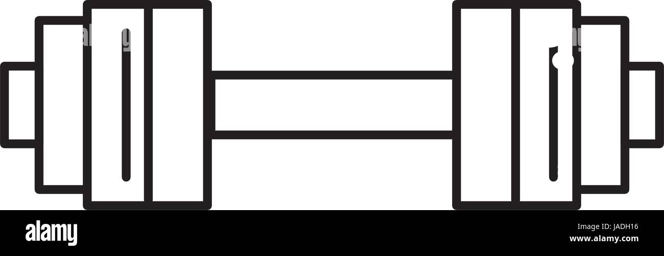 line dumbbell instrument to do exercise in the gym Stock Vector Image ...