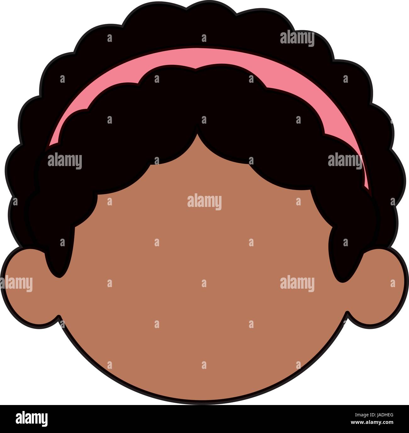 cute cartoon girl laugh face expression vector illustration Stock ...