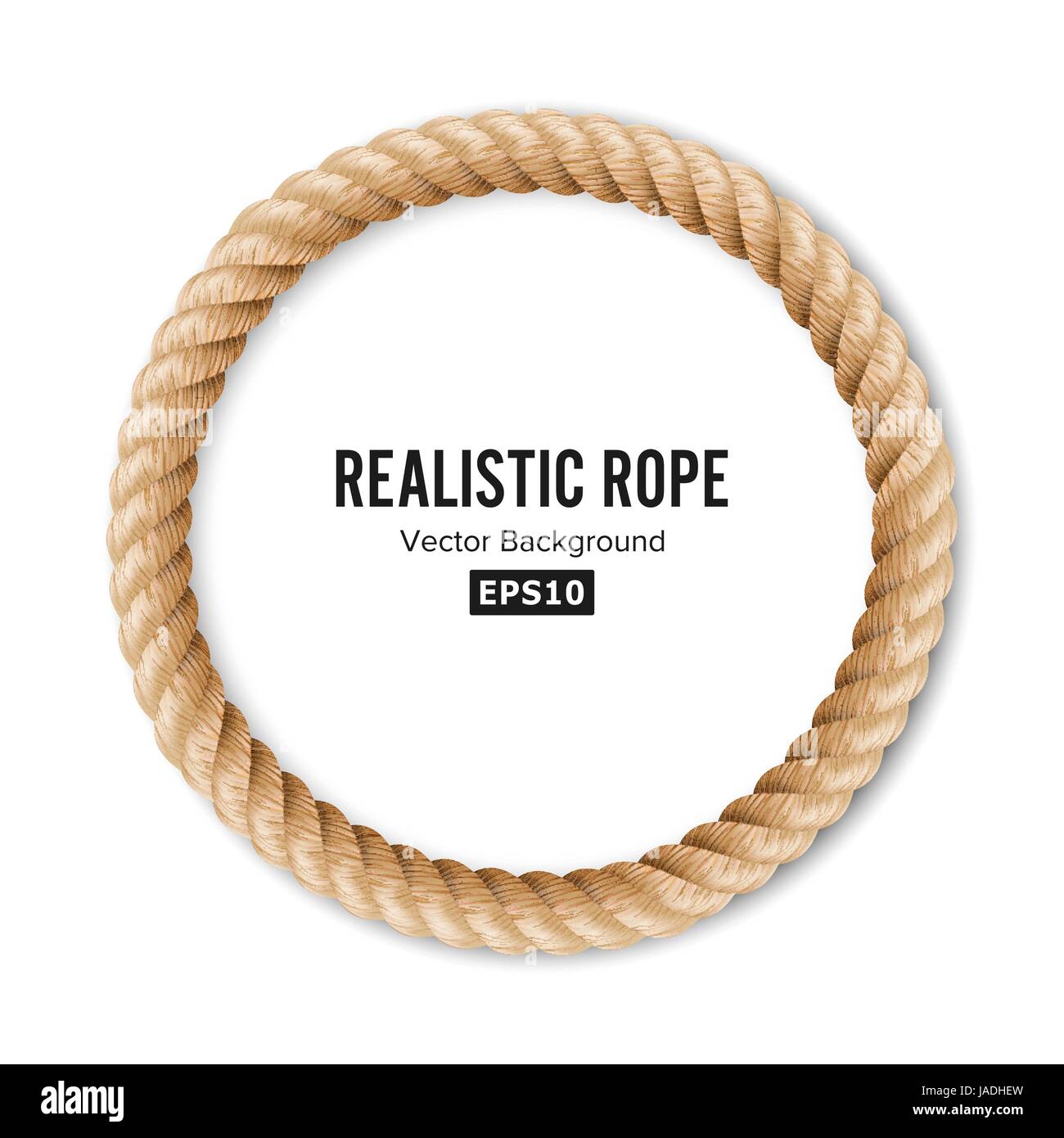 Realistic Rope Vector. 3D Circular Rope Isolated On White Background ...