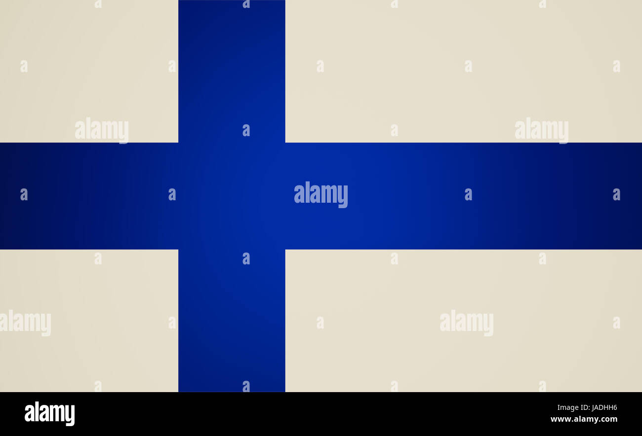 Vintage looking Finnish flag of Finland Stock Photo - Alamy