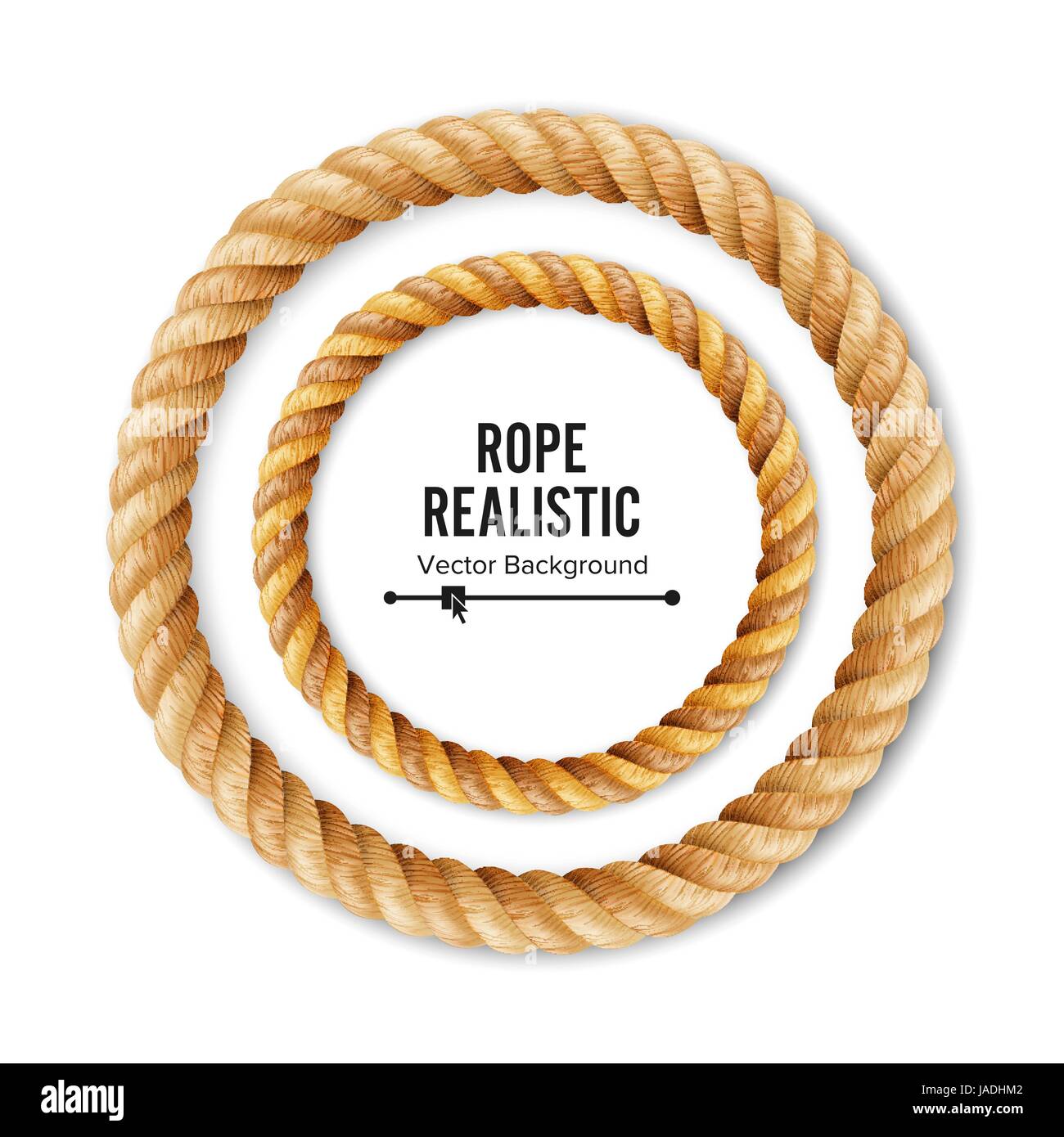 Realistic Rope Vector. 3D Circular Rope Isolated On White Background ...