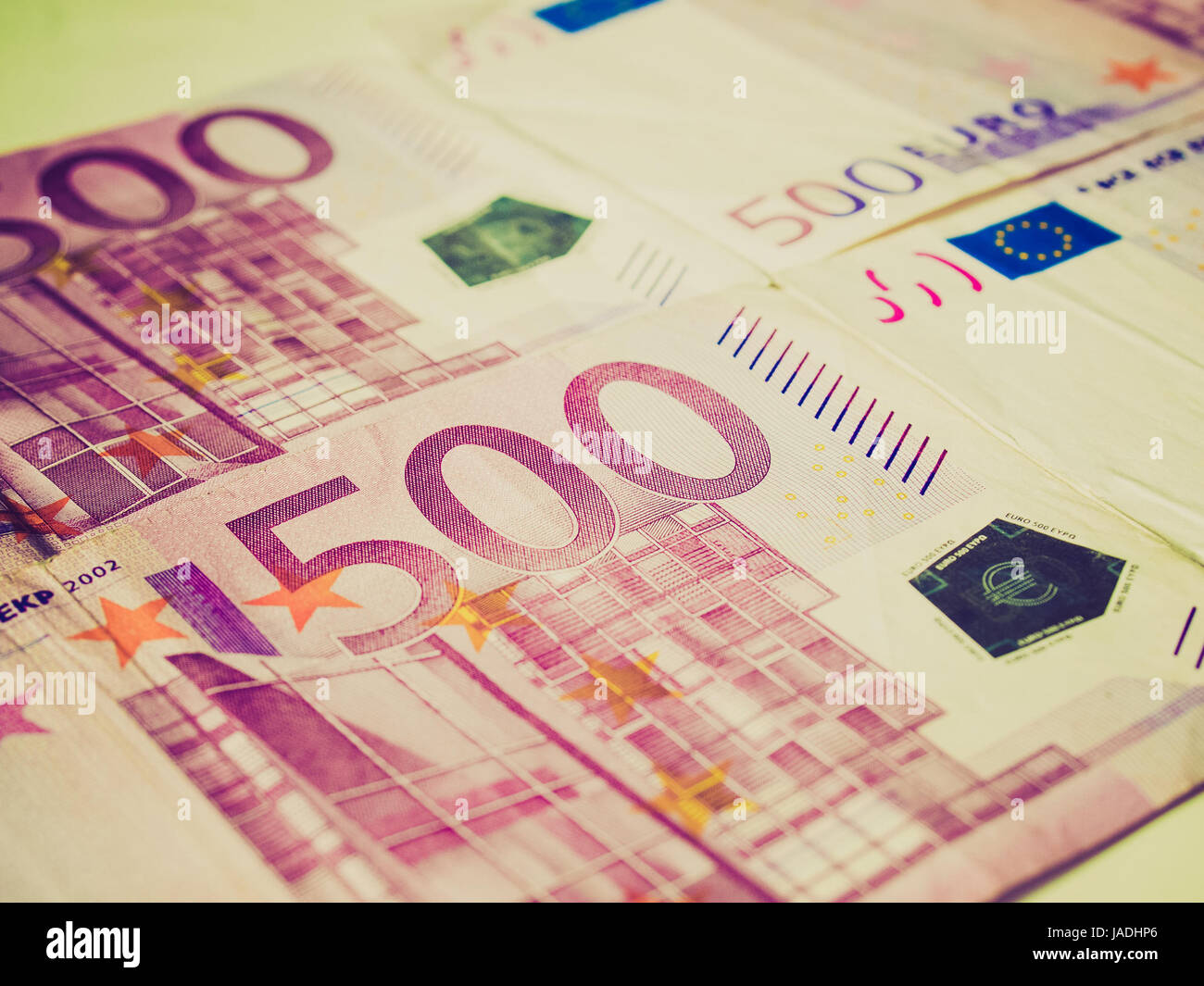 Vintage looking Euro banknote (currency of the European Union Stock ...